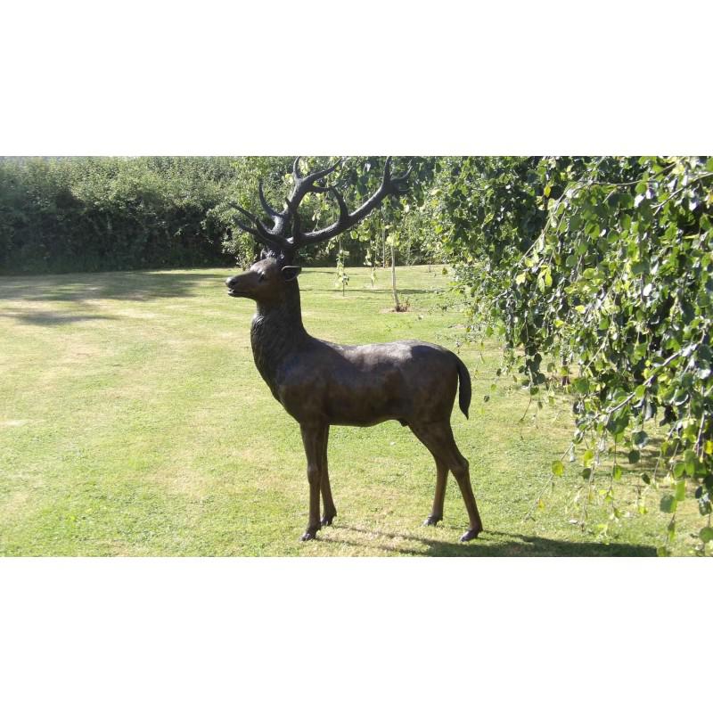 Large Bronze Stag | Bronze Statues | Holloways Garden Ornaments