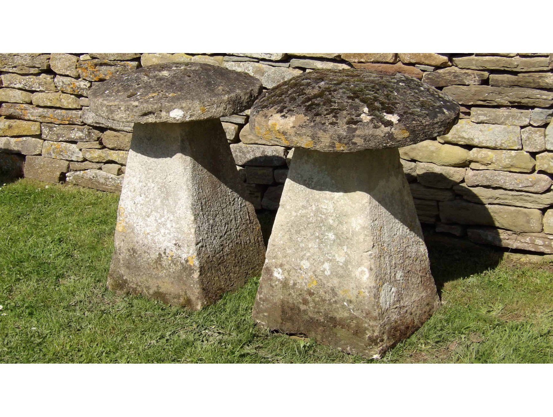 Pair Antique Staddle Stones