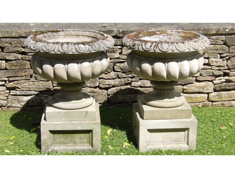 Weathered Haddonstone Urns | Modern urns and planters | Holloways Garden Ornaments