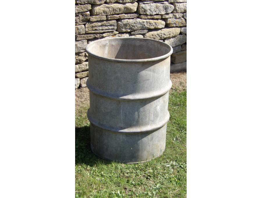 Salvaged Galvanised Barrel