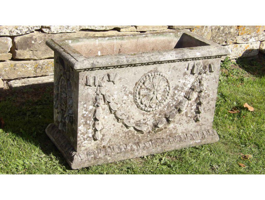 Weathered Haddonstone Planter | Garden ornaments | Holloways