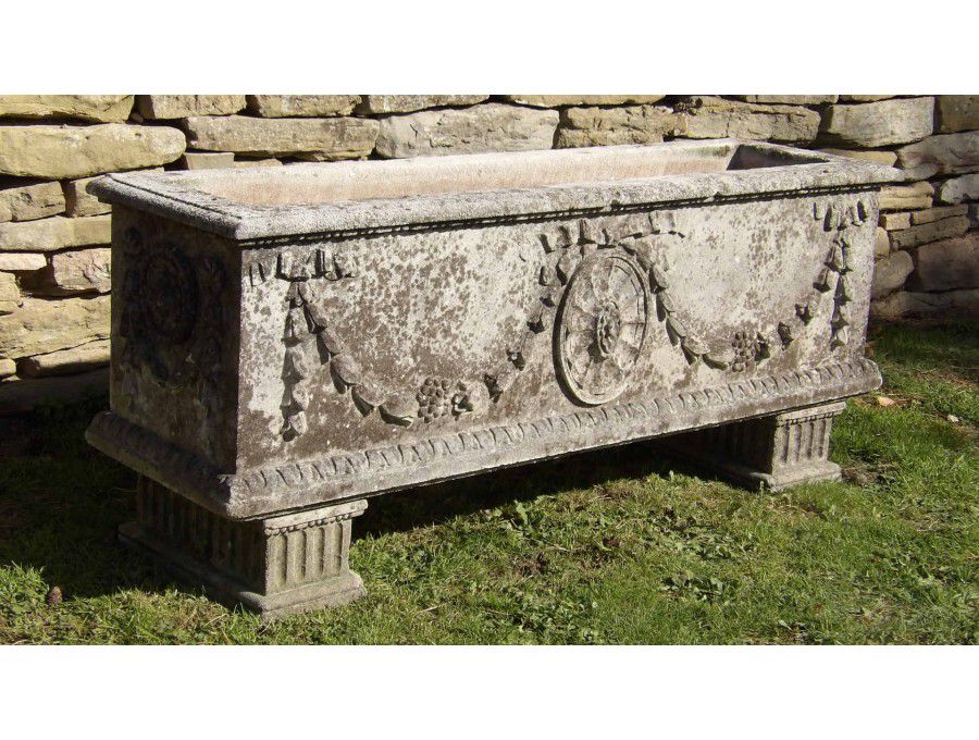 Weathered Haddonstone Planter | Garden ornaments | Holloways