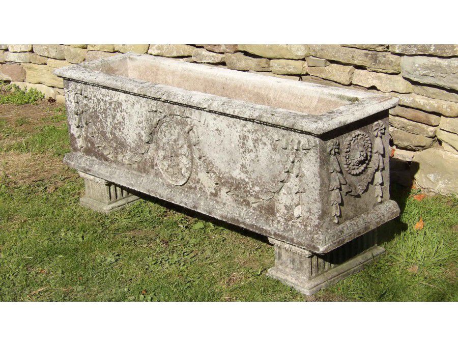 Weathered Haddonstone Planter | Garden ornaments | Holloways