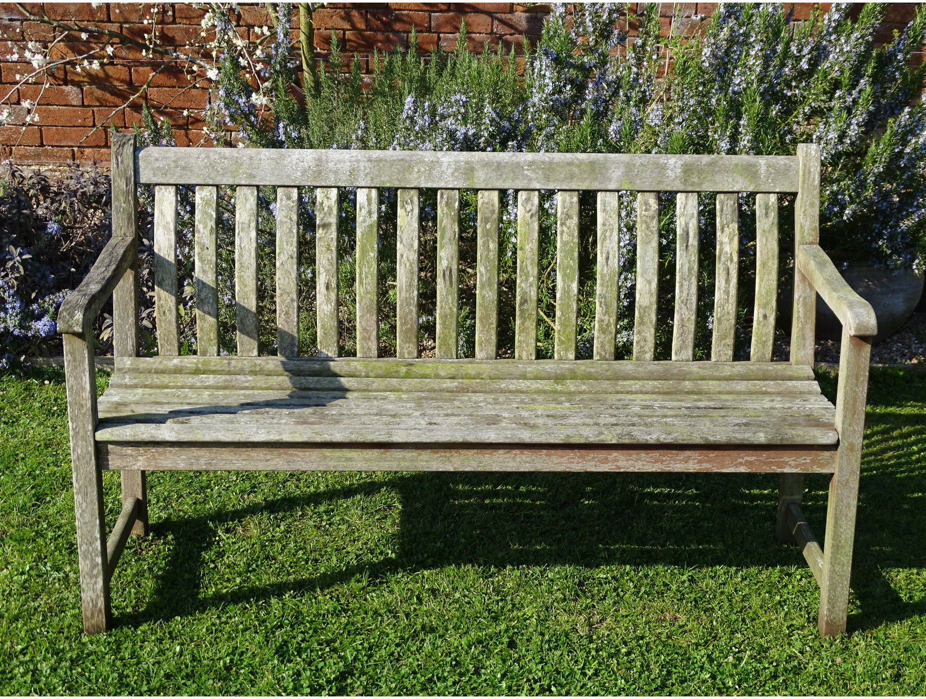Weathered Garden Bench | Modern | Holloways Garden Ornaments