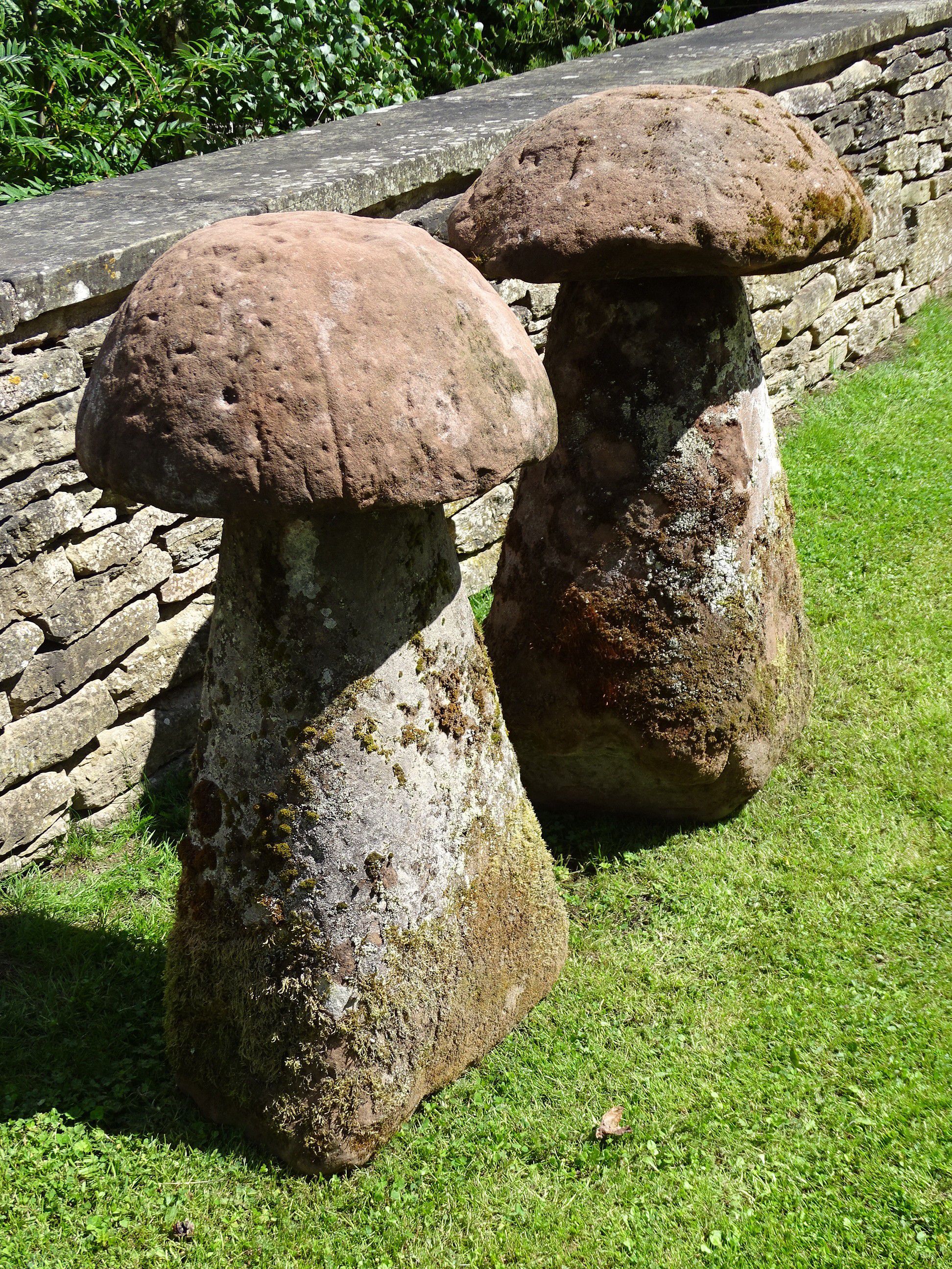 Pair Antique Sandstone Staddlestones | Staddlestones | Holloways Garden ...