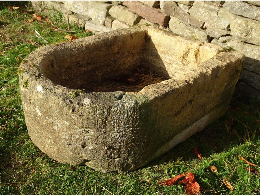 Antique Limestone Trough. Weathered Planter. Stone Troughs. Holloways.