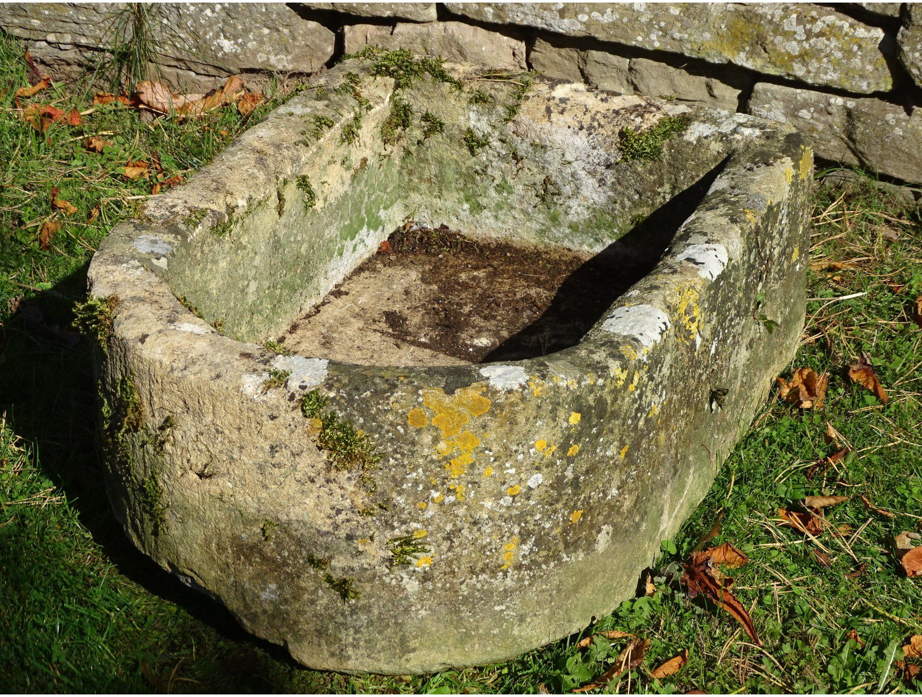 Antique Limestone Trough. Original Stone Planter. Stone troughs. Holloways.