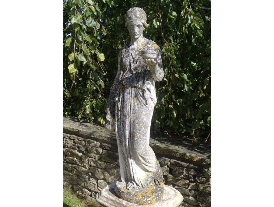 Classical Statue of Hebe. Weathered Garden Statuary. Holloways Garden ...