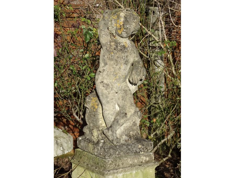Antique Limestone Statue|Interesting Garden Feature|