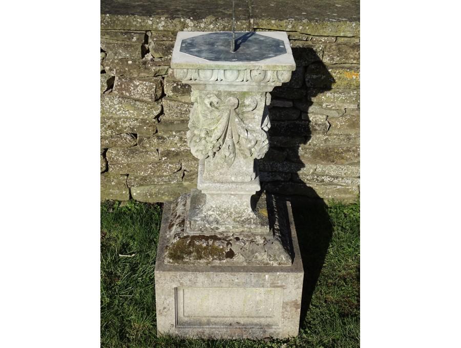 Antique Limestone Sundial|Holloways Garden Antiques