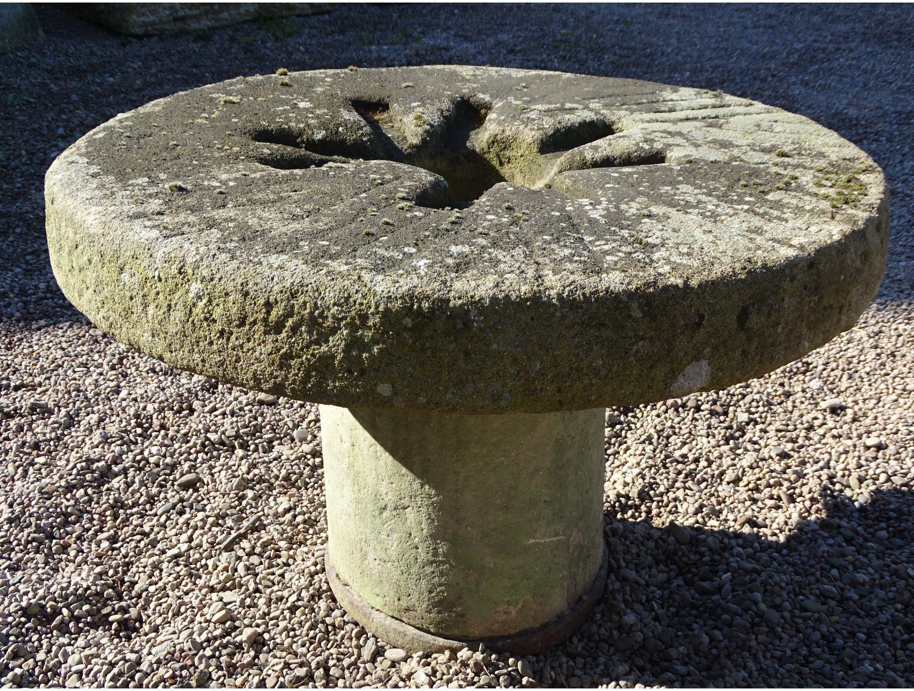 Salvaged Millstone Seat|
