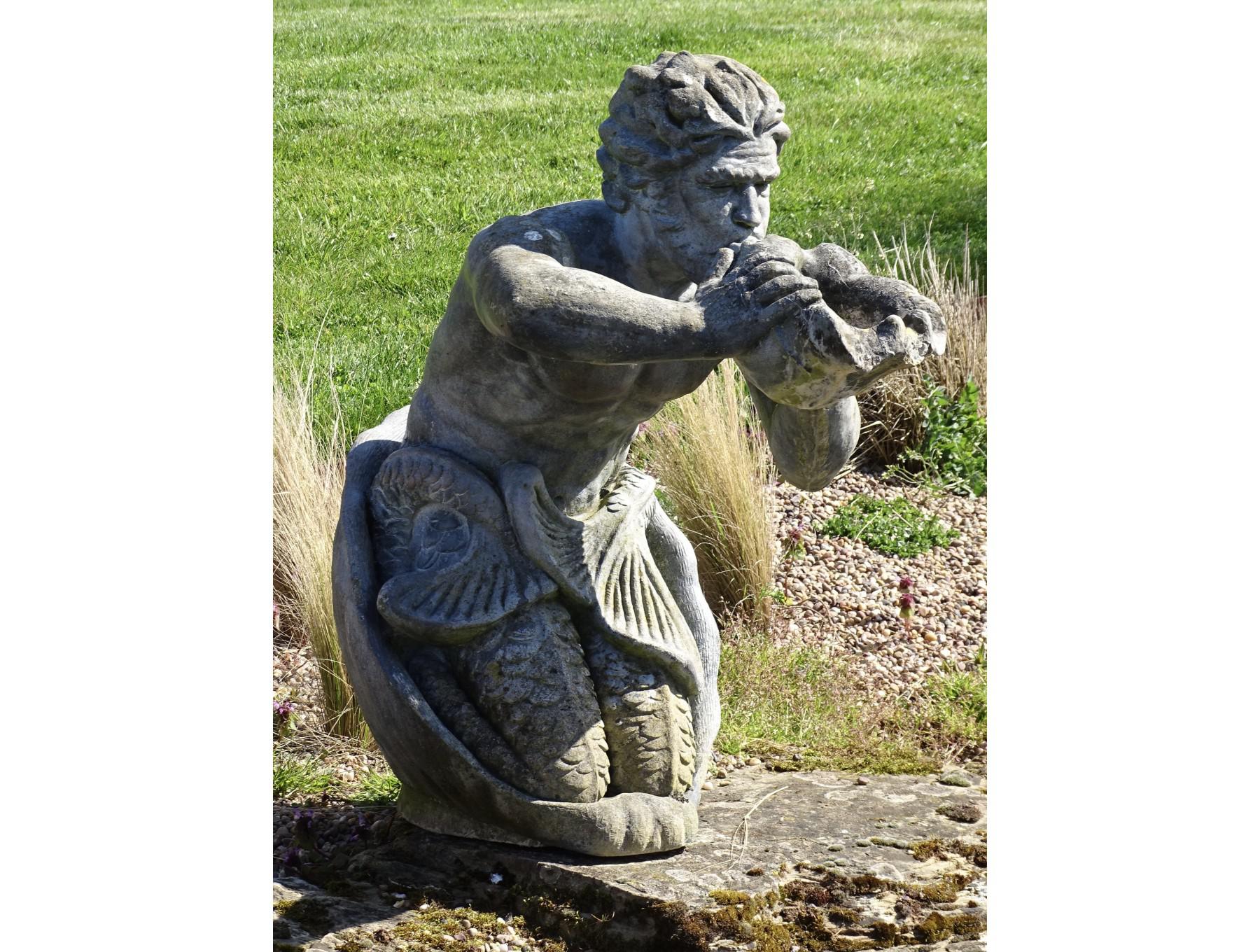 Large Merman Statue|