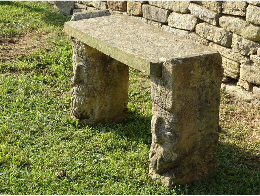 Unusual Sandstone Garden Seat|