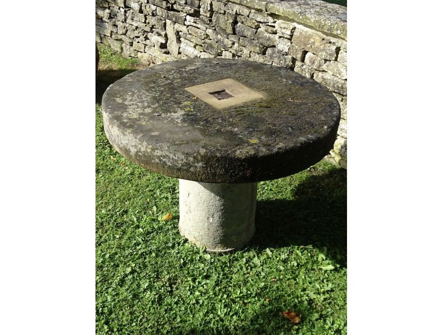 Salvaged Sandstone Table|Antique Stone Garden Table|