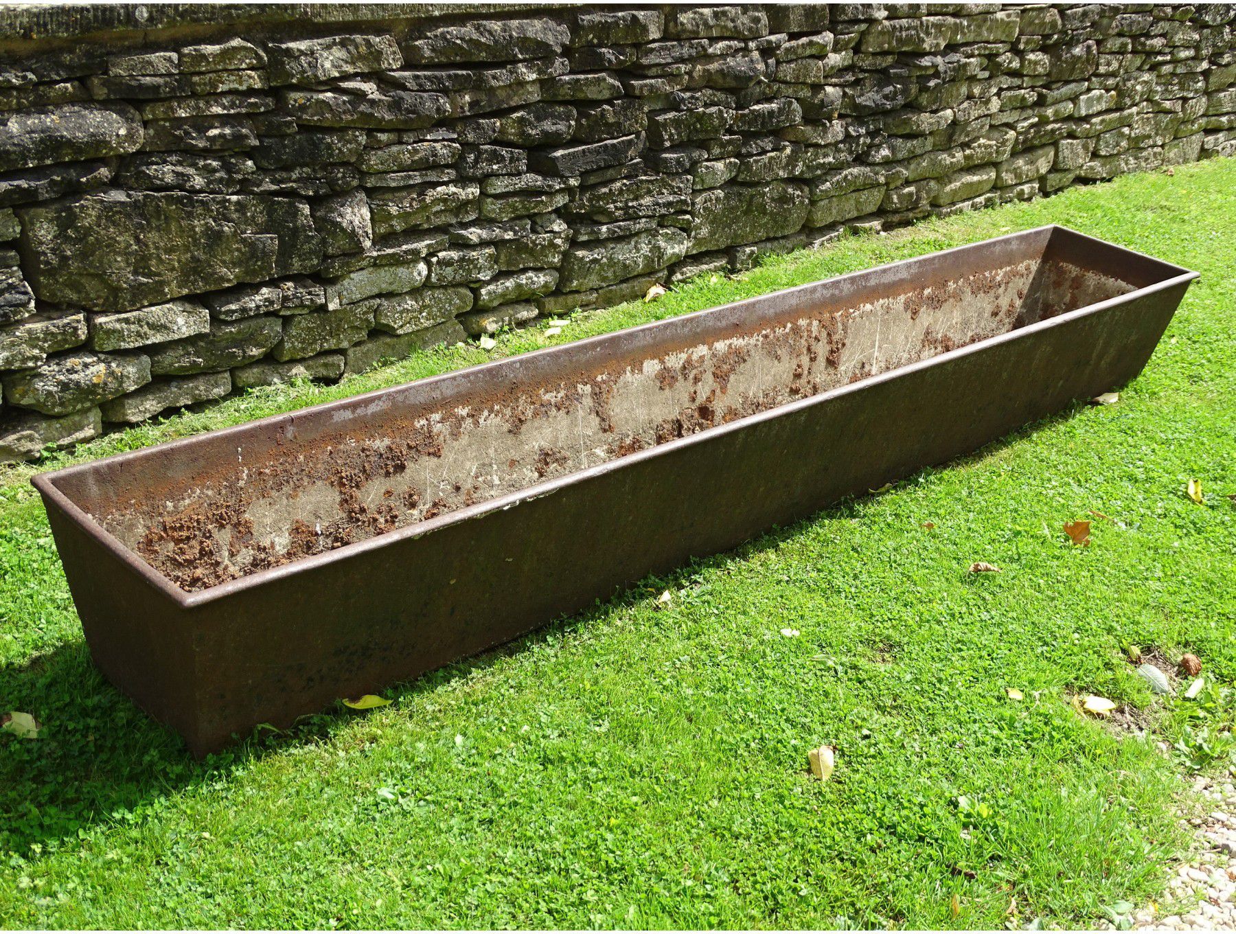 Long Antique Iron Trough|Makes An Unusual Antique Garden Planter|
