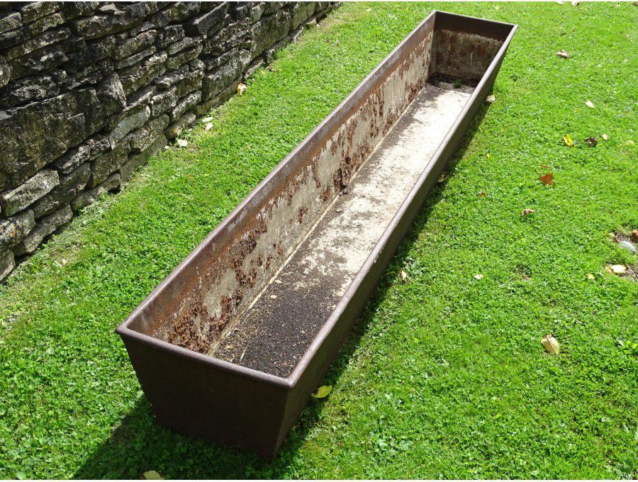 Long Antique Iron Trough|Makes An Unusual Antique Garden Planter|