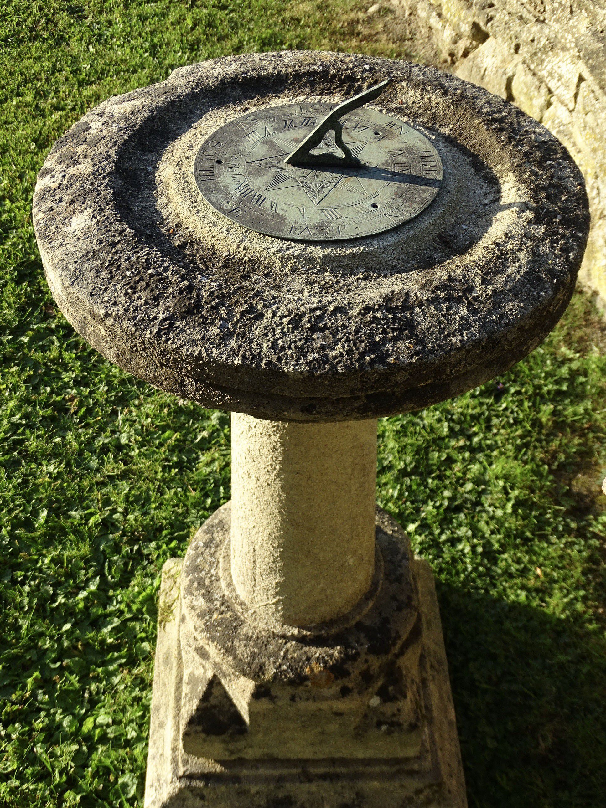 Antique Limestone Sundial|Holloways Garden Antiques|