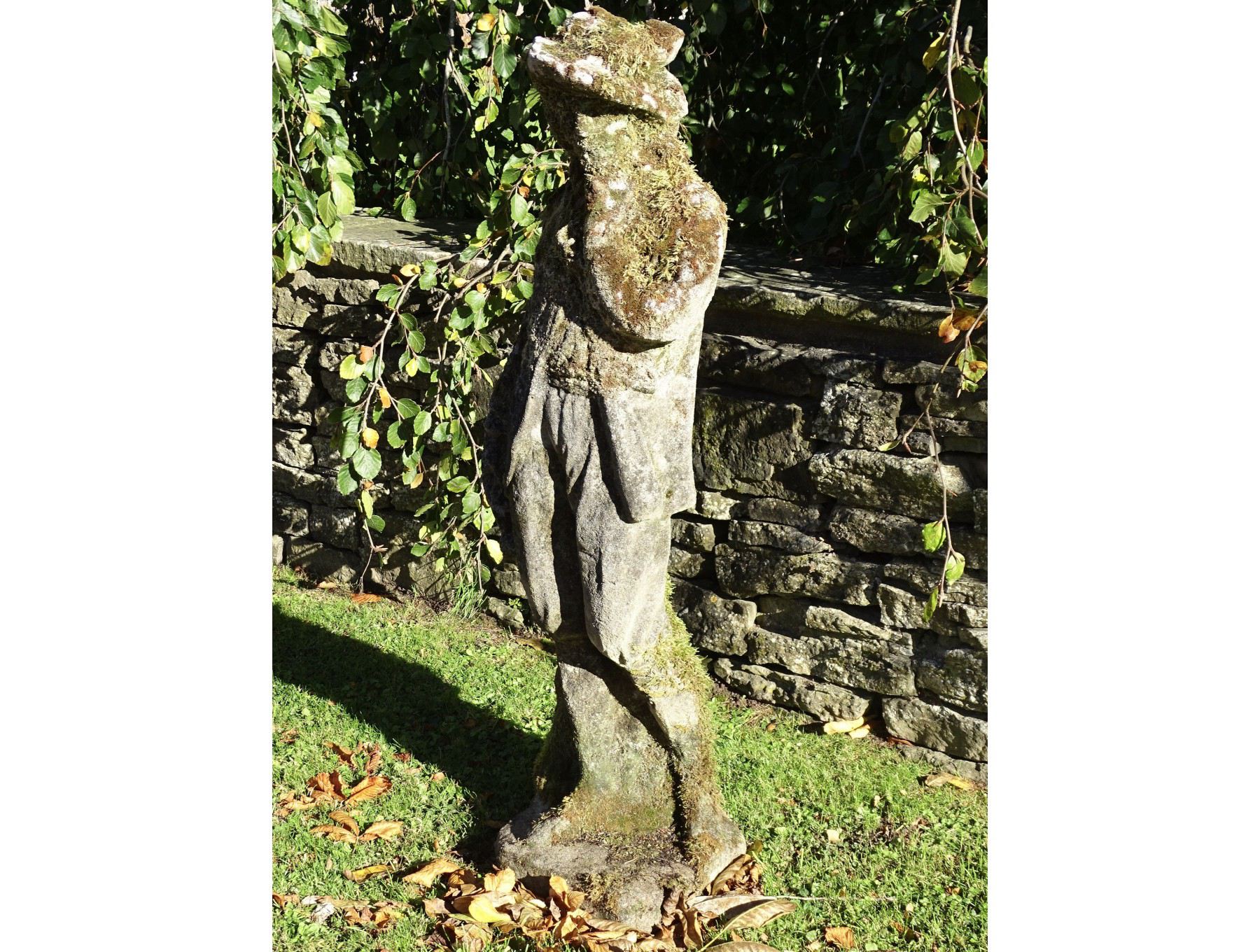 Weathered Garden Statue|
