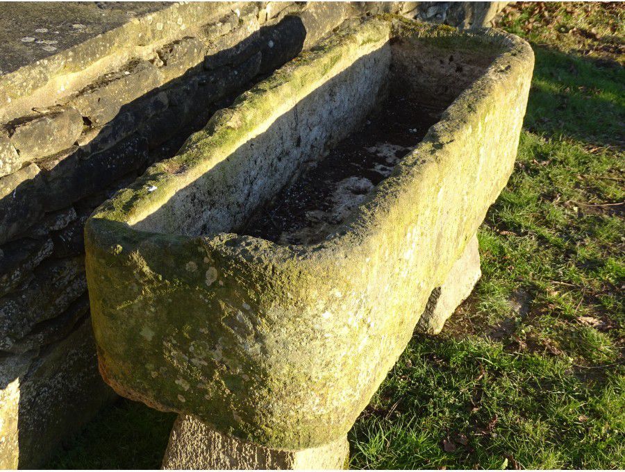 Antique Stone Trough on Blocks|