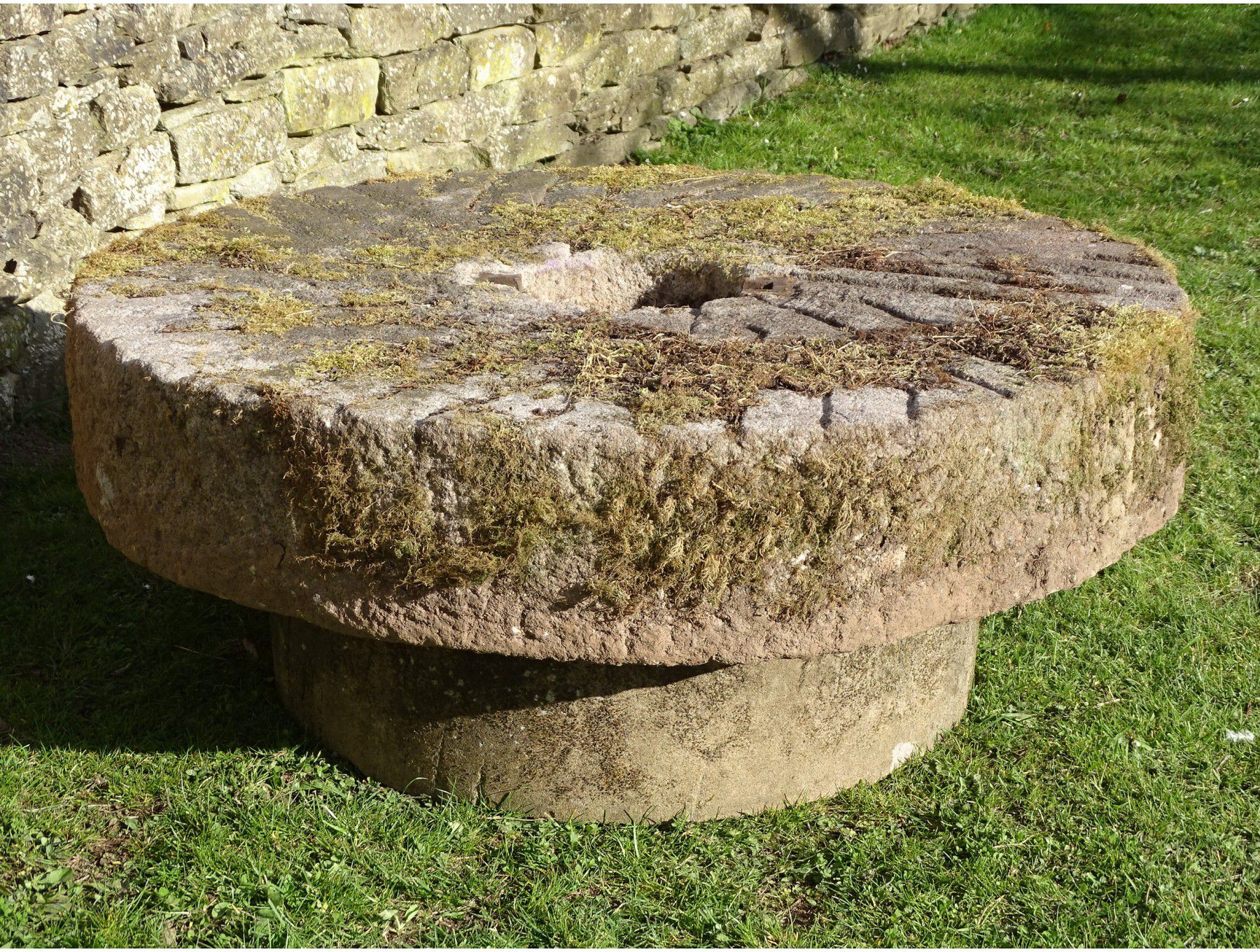Antique Millstone Seat|