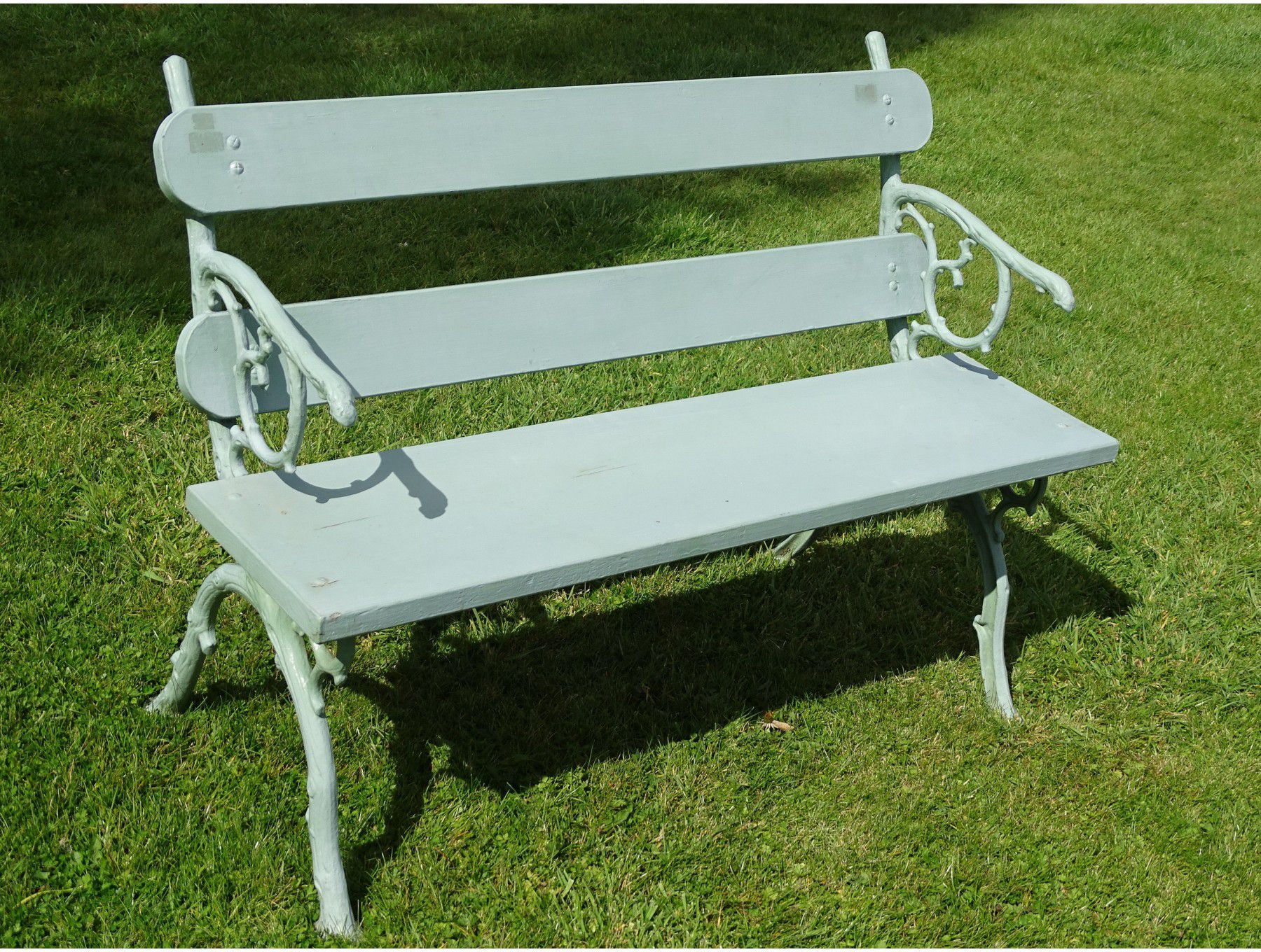 Vintage Cast Iron Garden Bench|