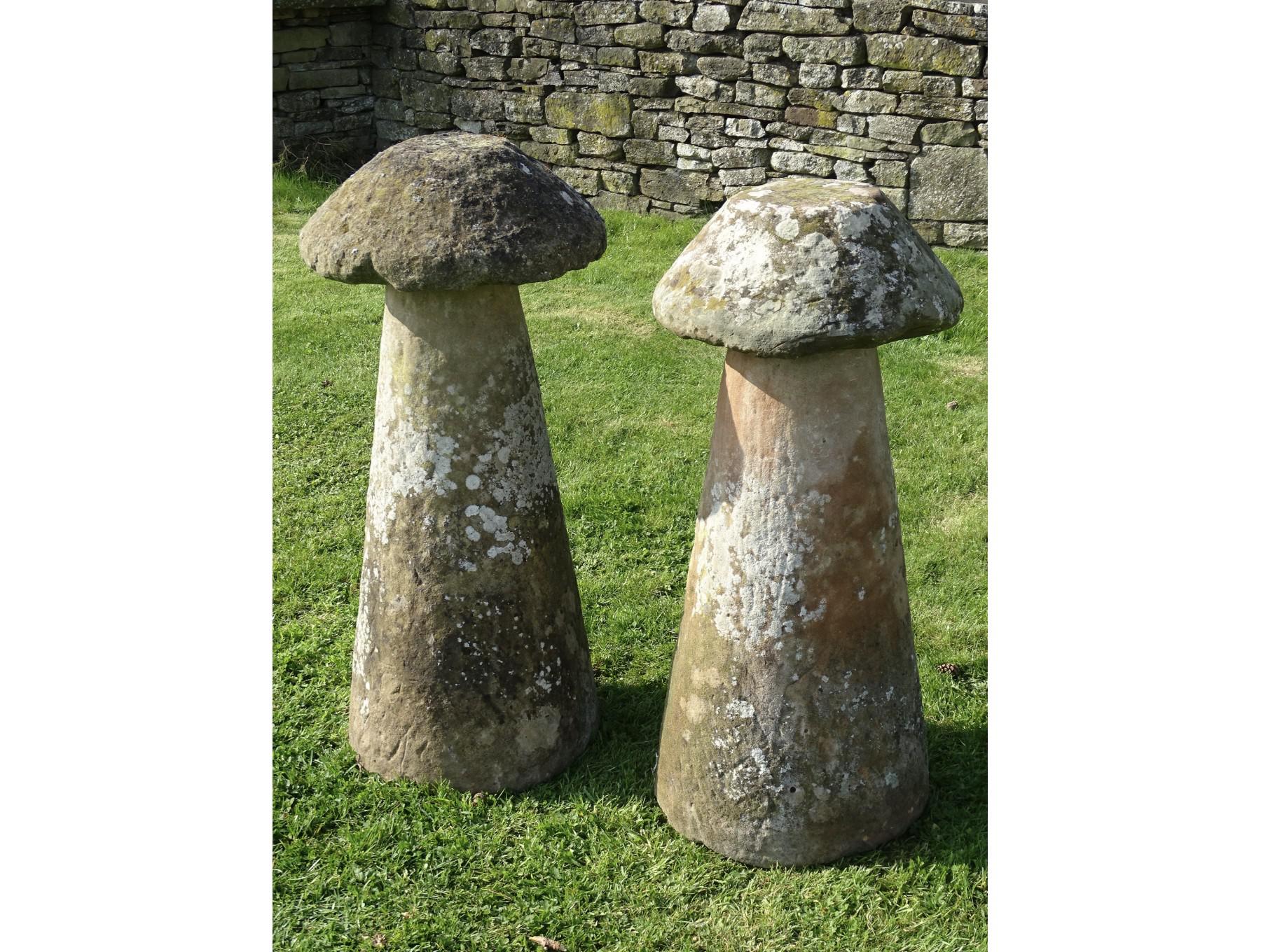 Tall Antique Staddlestones (Pair)|