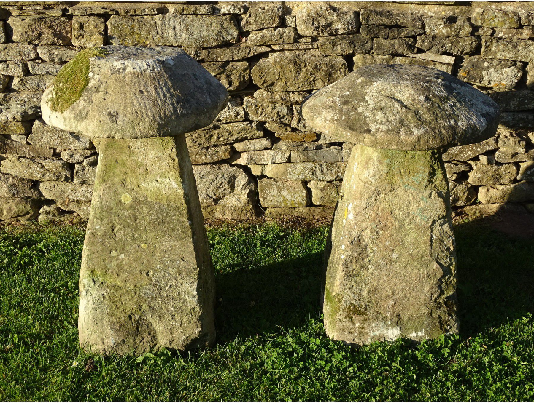 Antique Limestone Staddlestones|