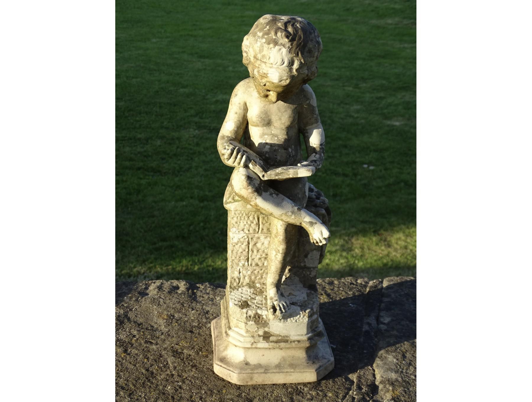 Weathered Statue 'The Reader'|