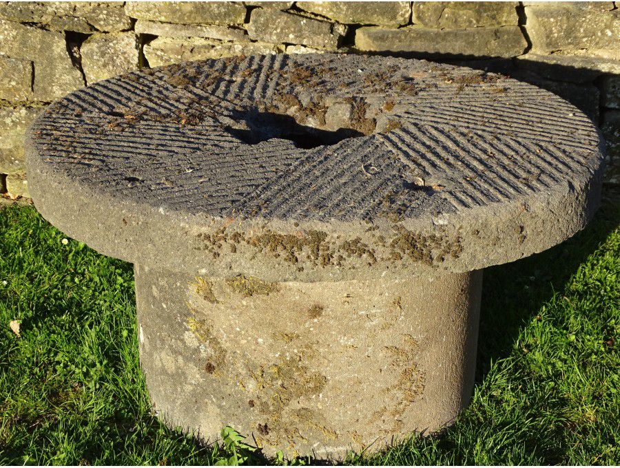 Antique Millstone Seat|