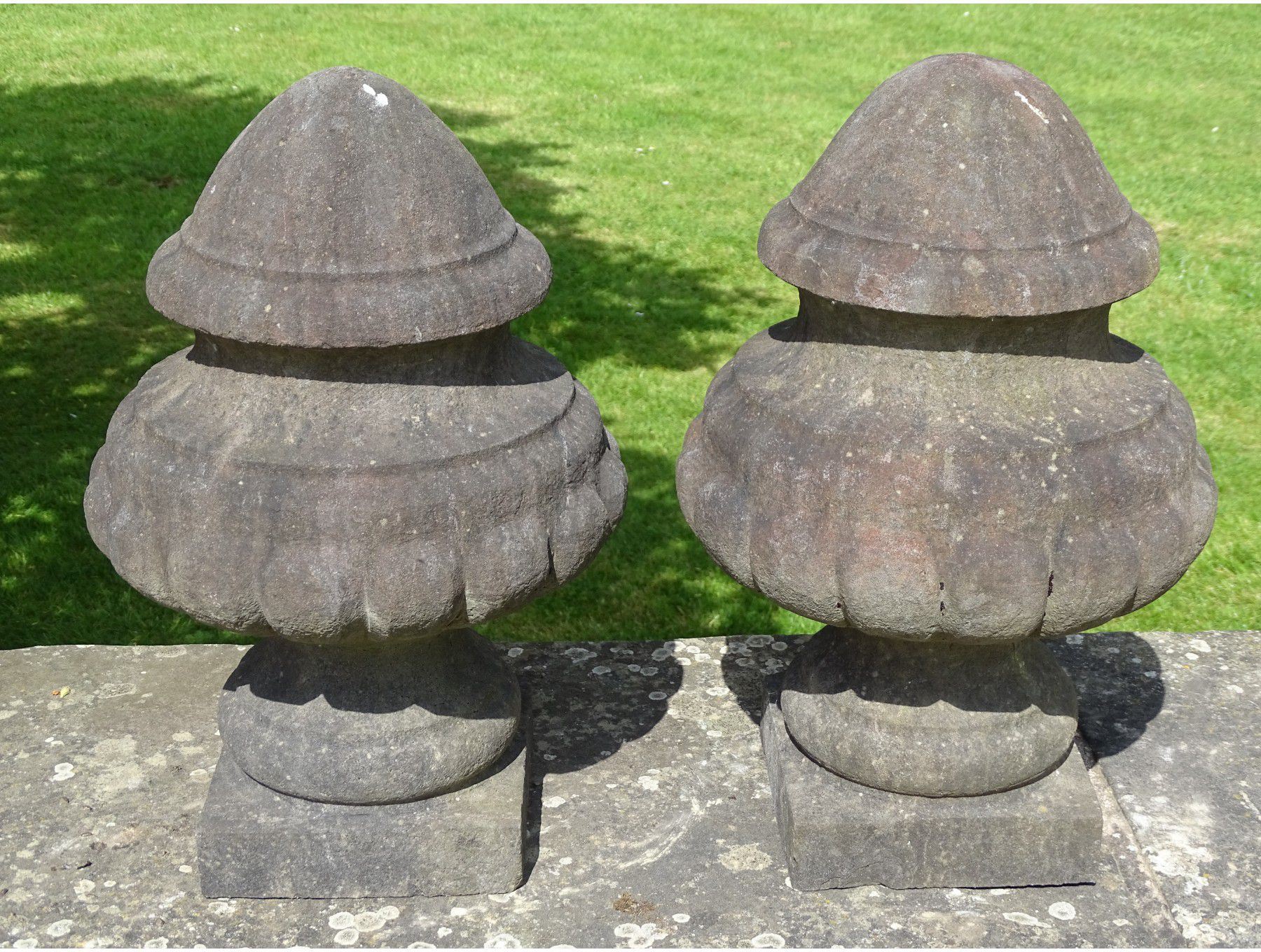 Stone Gate Finials Pair