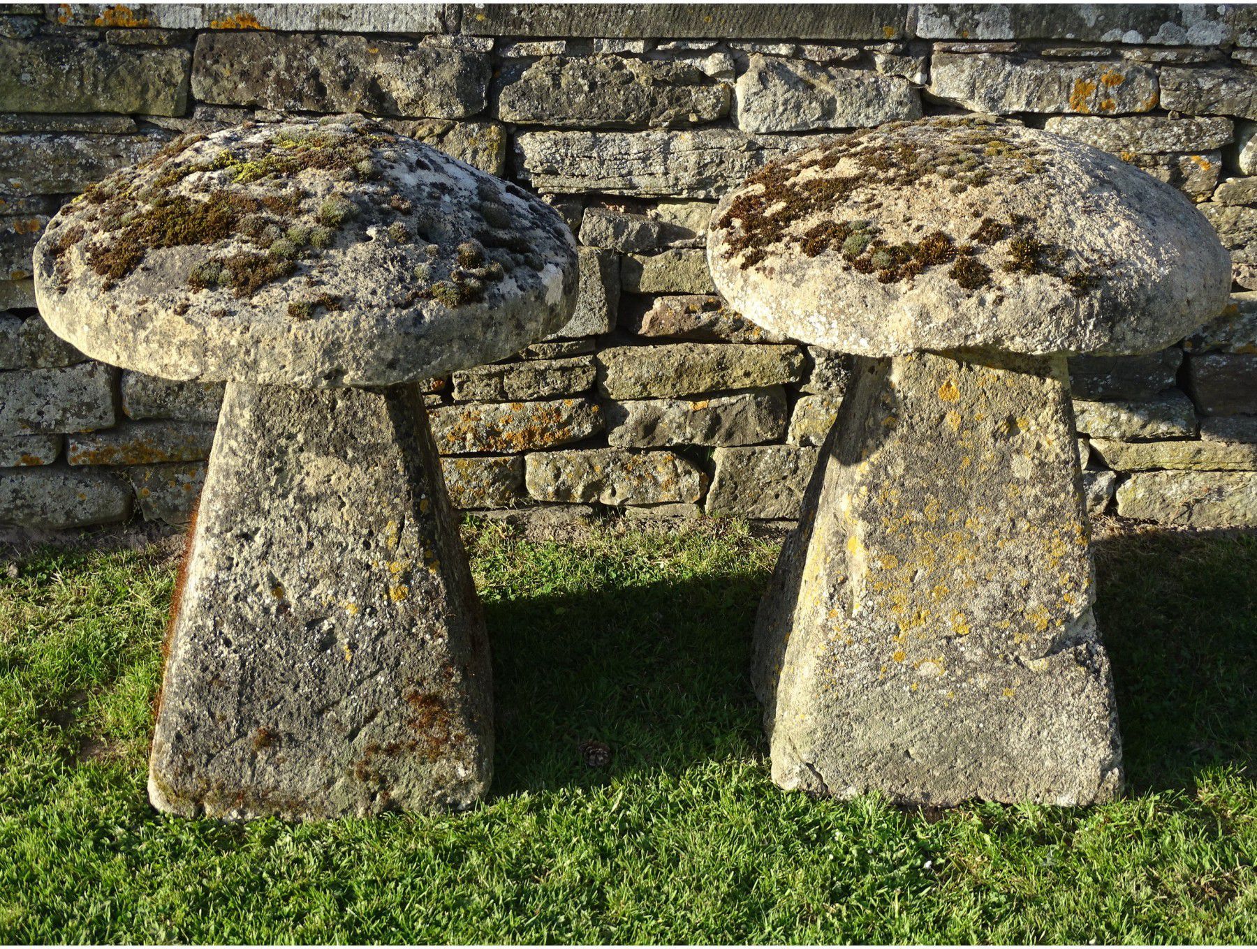 Antique Limestone Staddlestones|