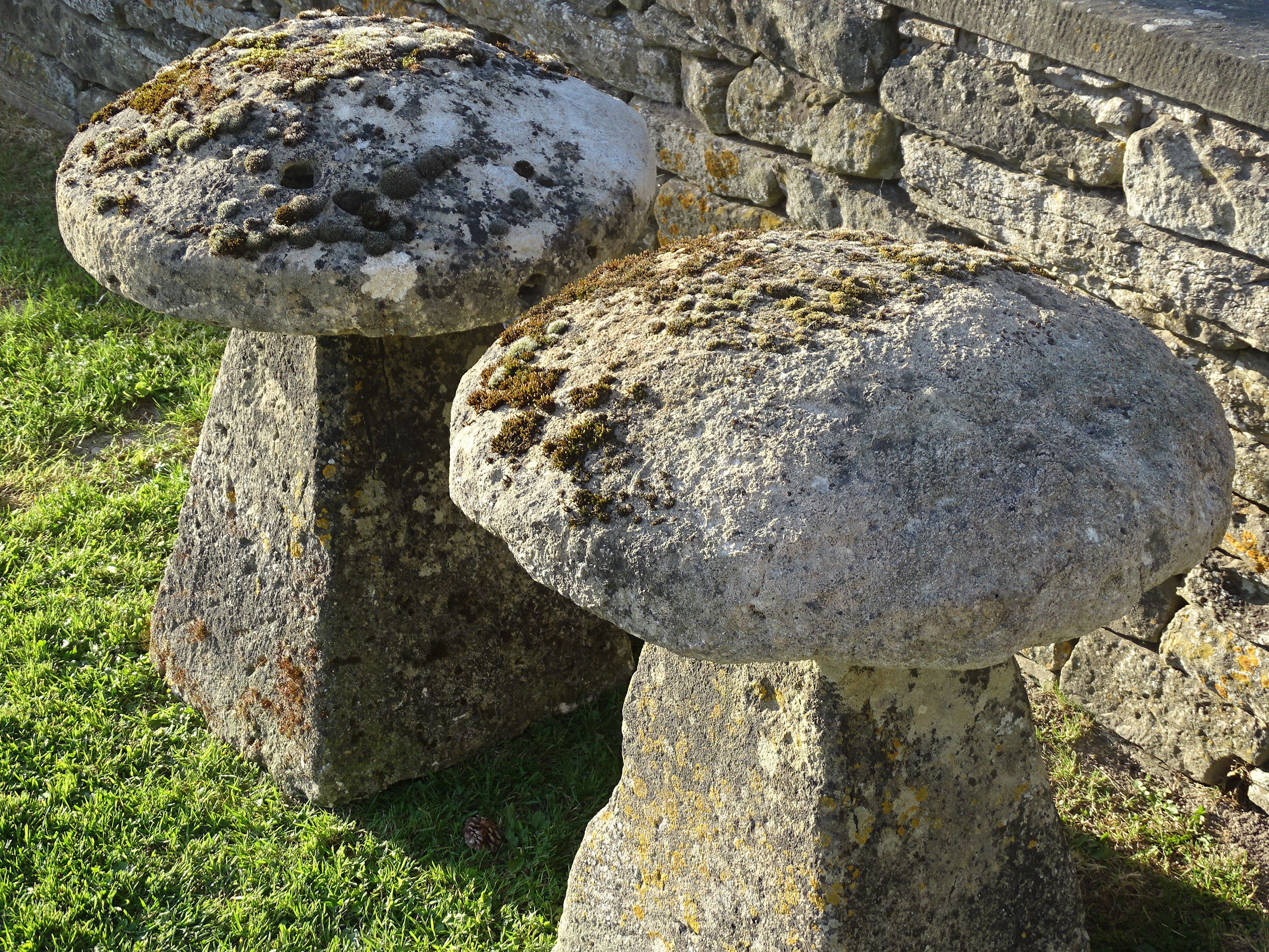 Antique Limestone Staddlestones|