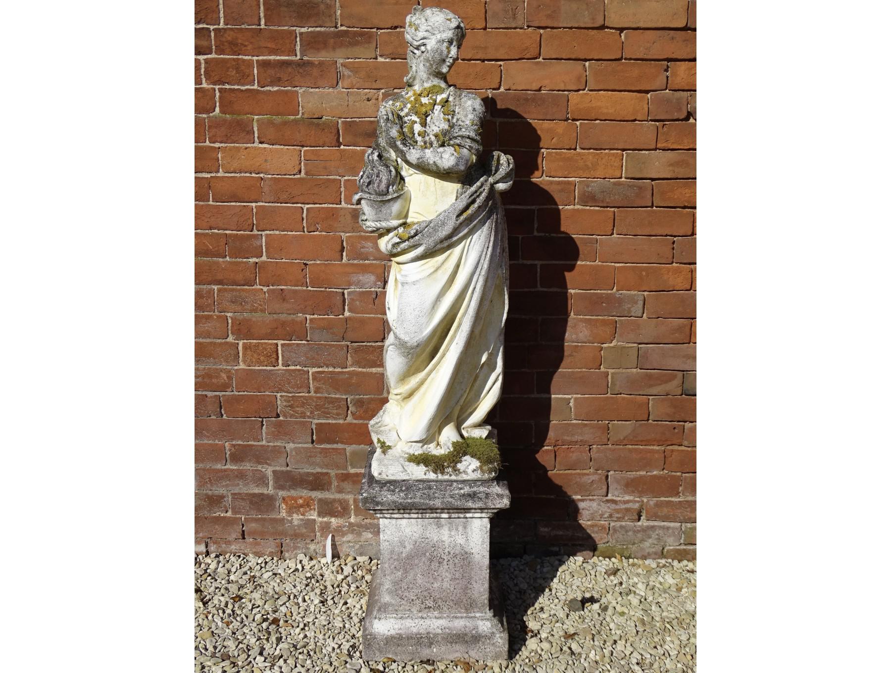 Weathered Garden Statue 'Winter'|