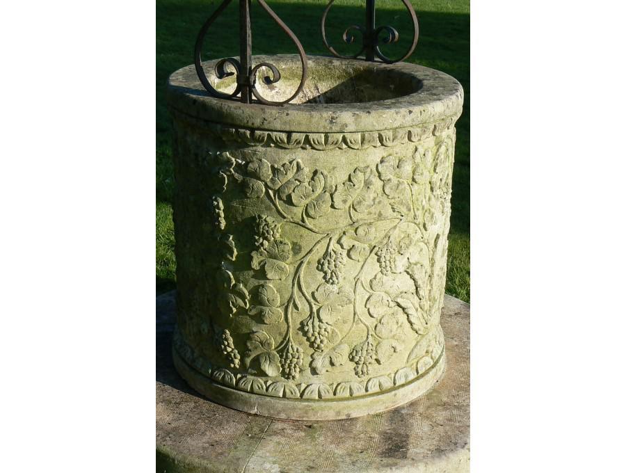 Carved Stone Well Head| Stone Ornaments|Holloways Garden Antiques