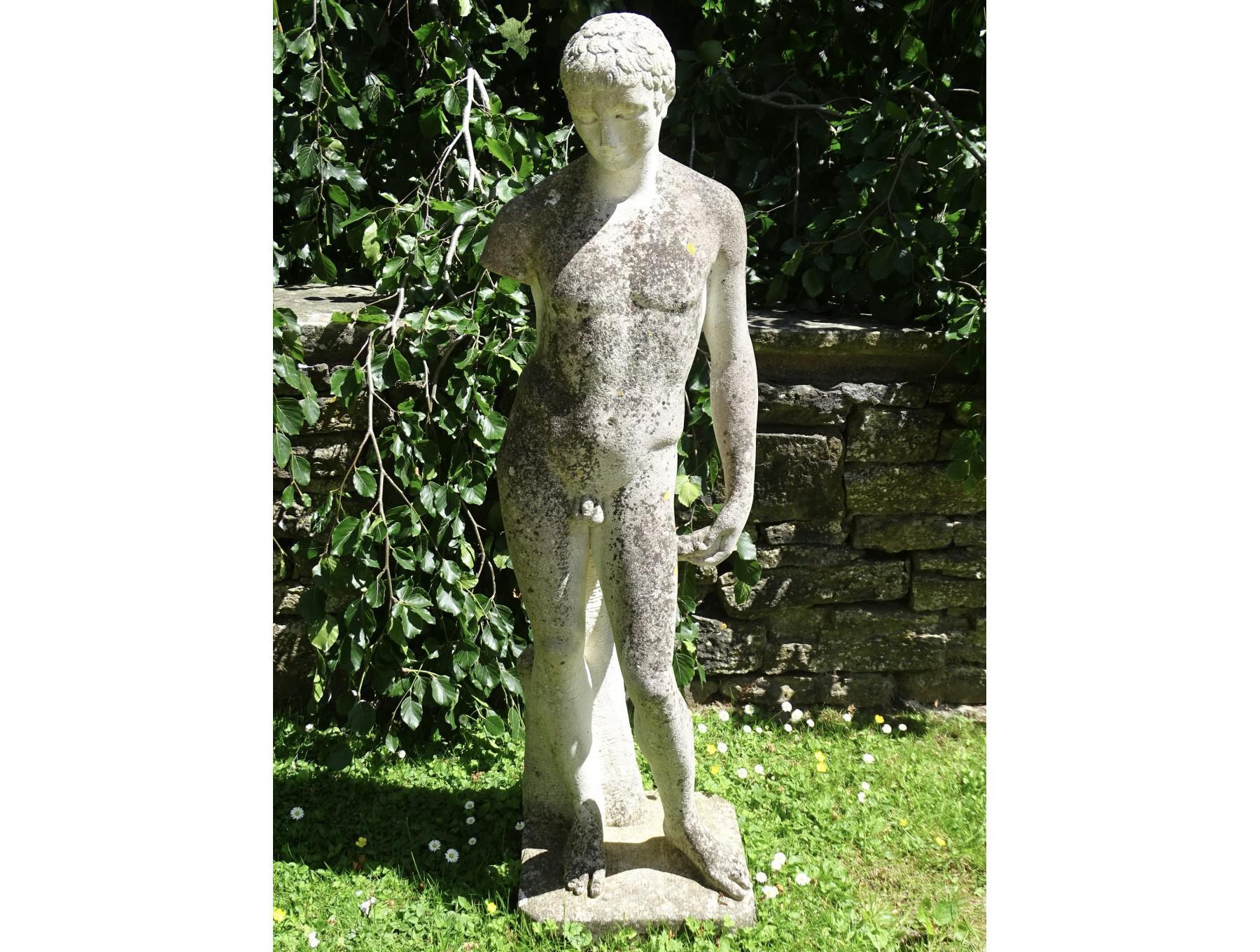 Weathered Garden Statue 'Athlete'|