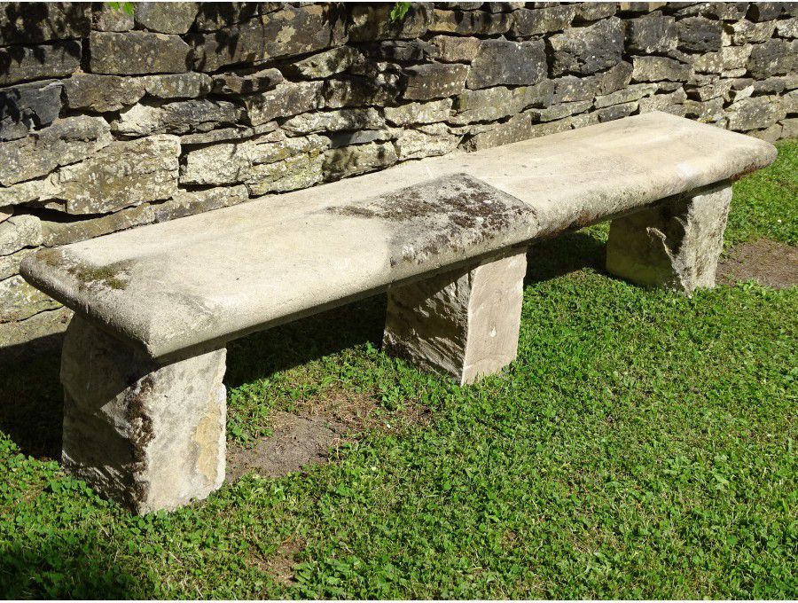 Salvaged Coping Stone Bench|
