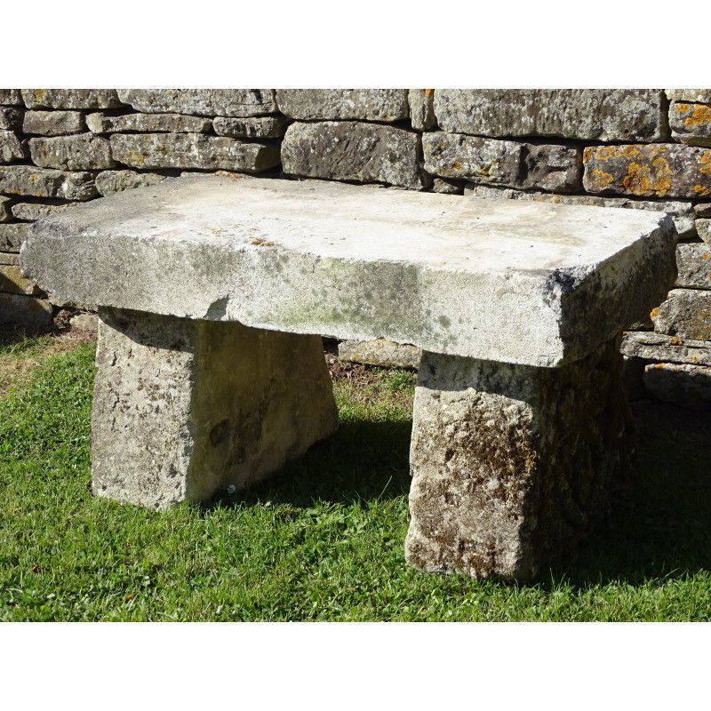 Salvaged Limestone Garden Bench|