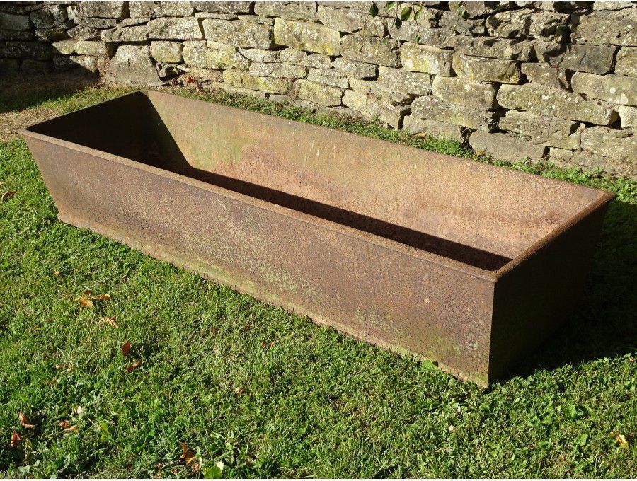Large Rectangular Iron Trough|