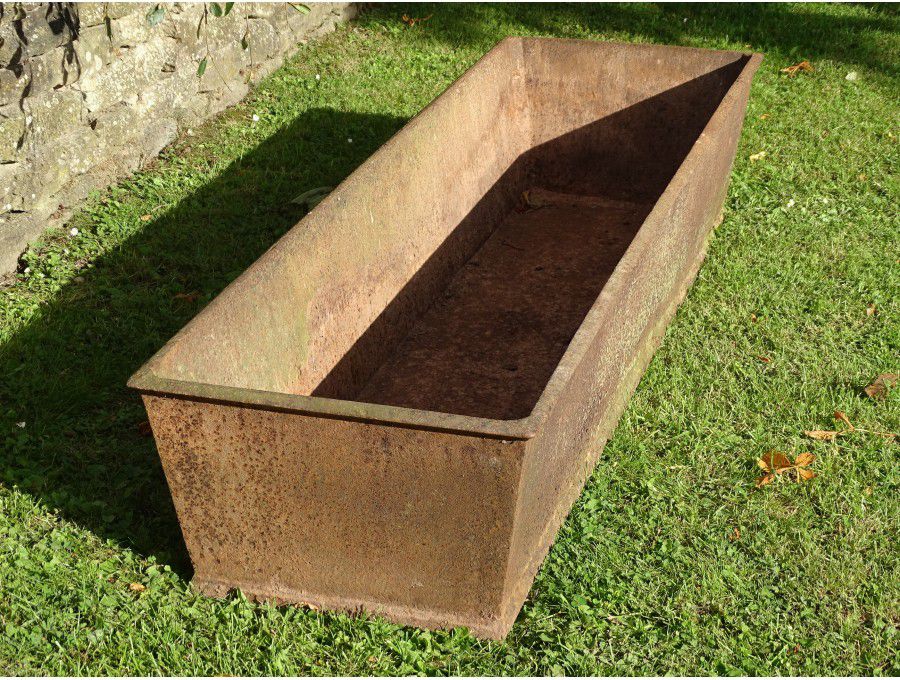 Large Rectangular Iron Trough|