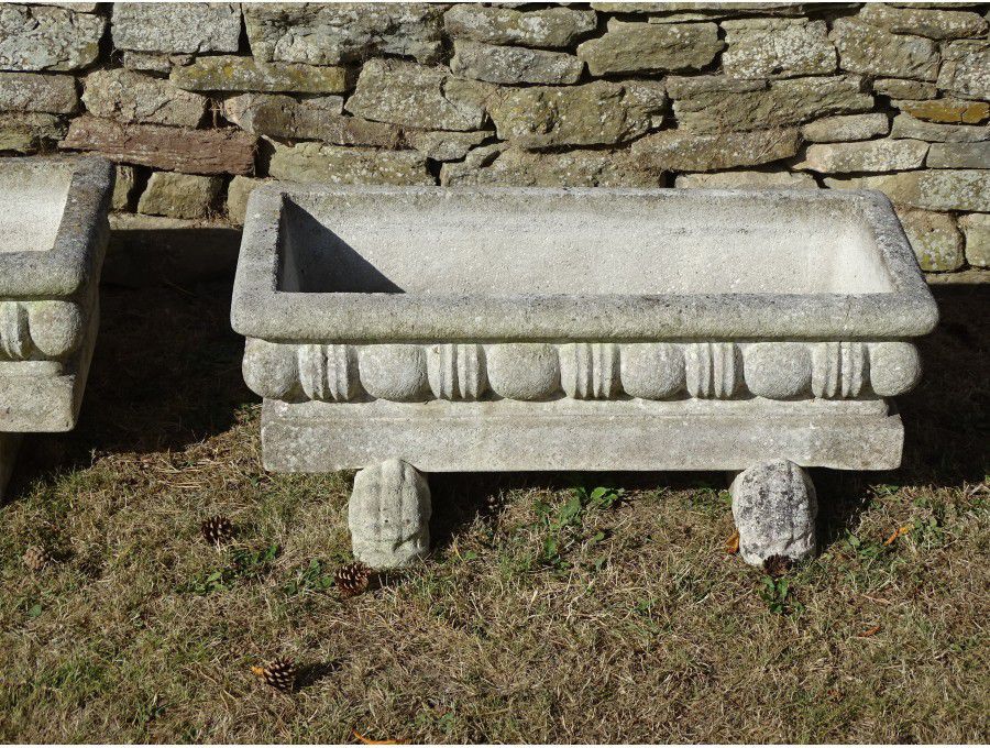 Weathered Rectangular Planters (Pair)|