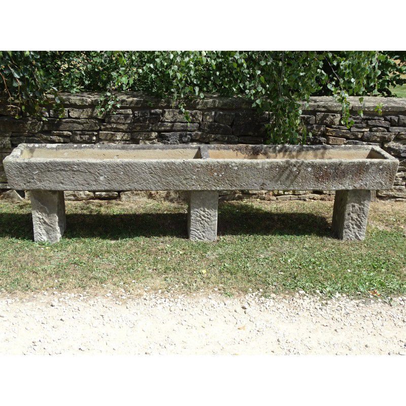Long Stone Trough on Blocks|