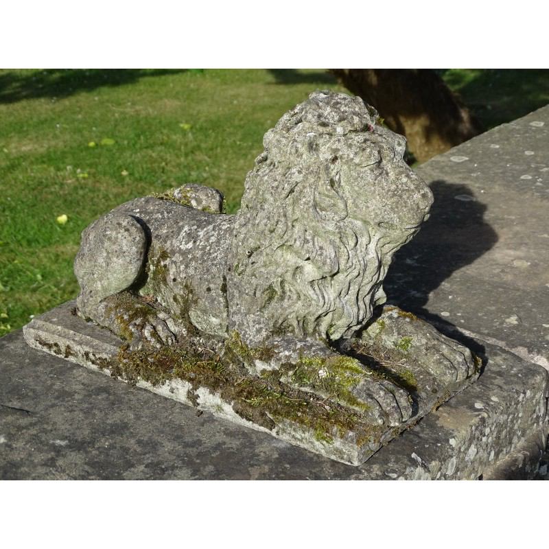 Small Weathered Stone Lion|