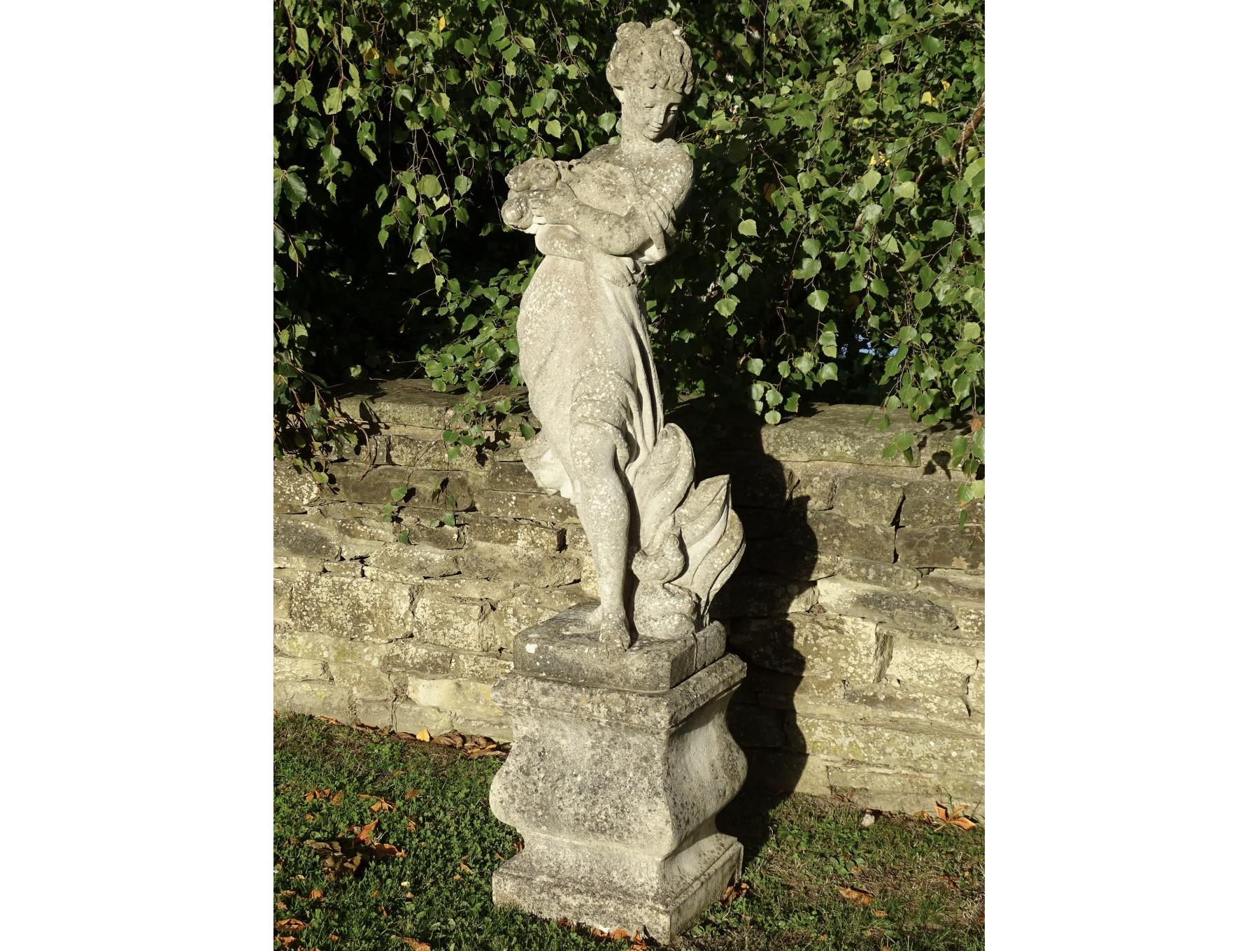 Large Weathered Garden Statue|