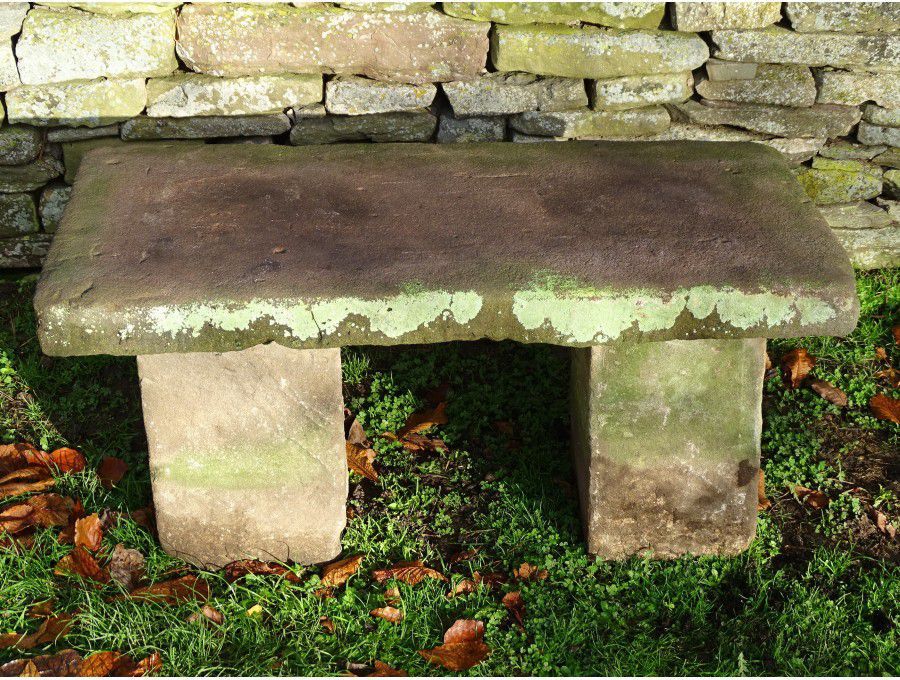 Vintage Stone Garden Seat|