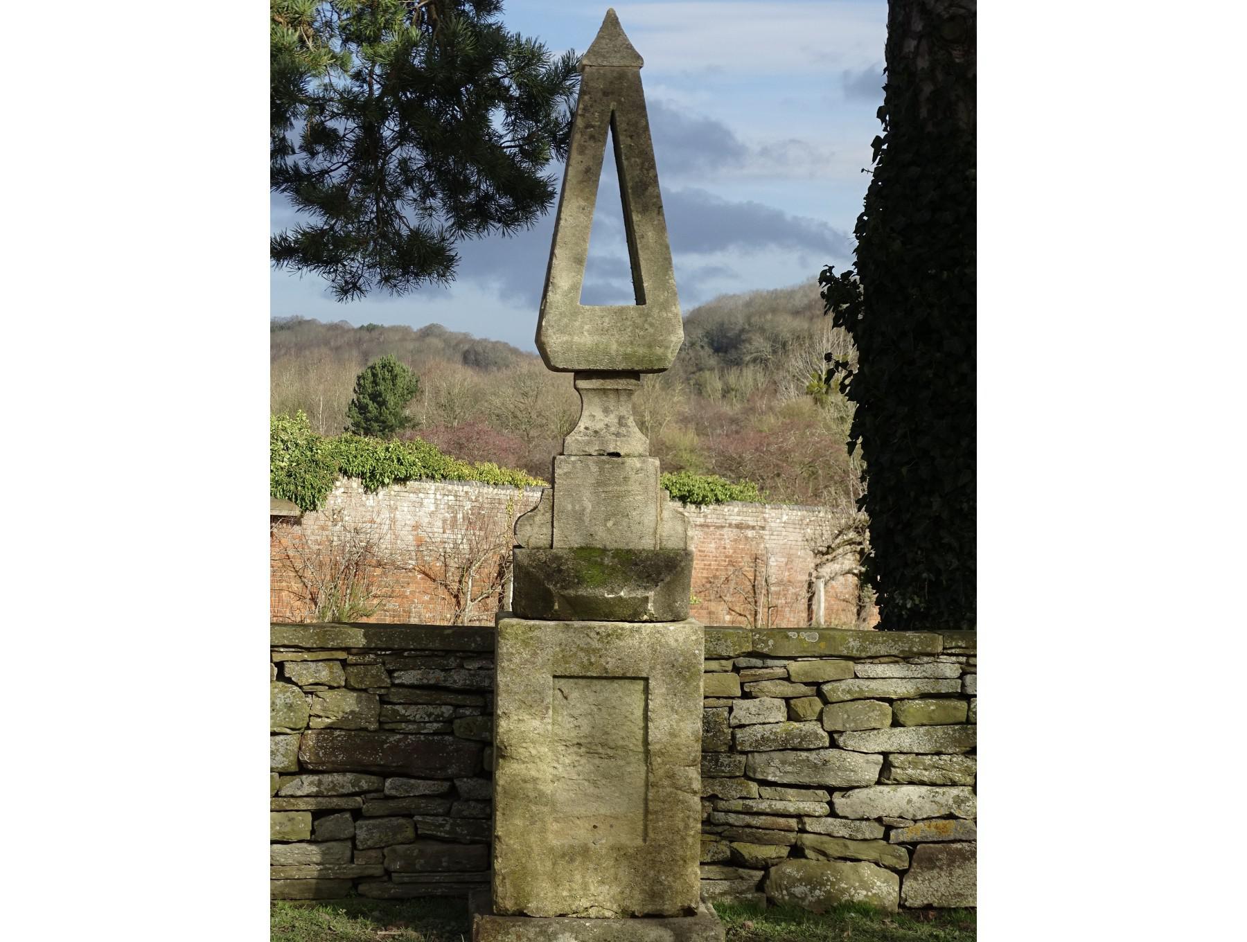 Large Antique Garden Obelisk|