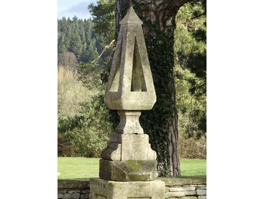 Large Antique Garden Obelisk|