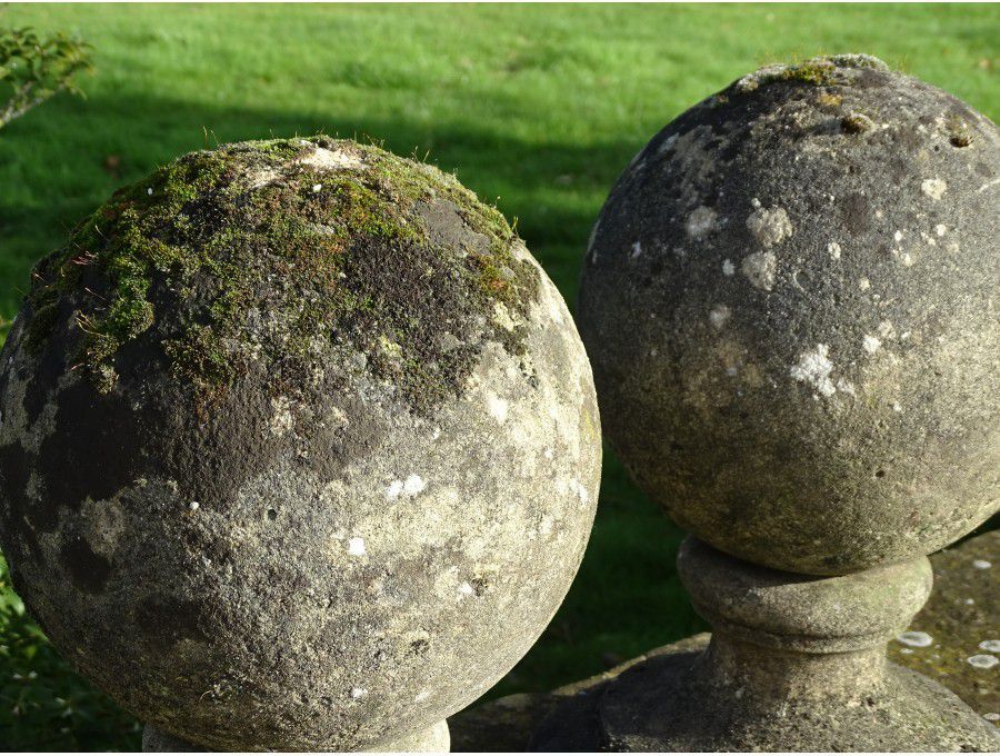 Stone Ball Finials (Pair)|