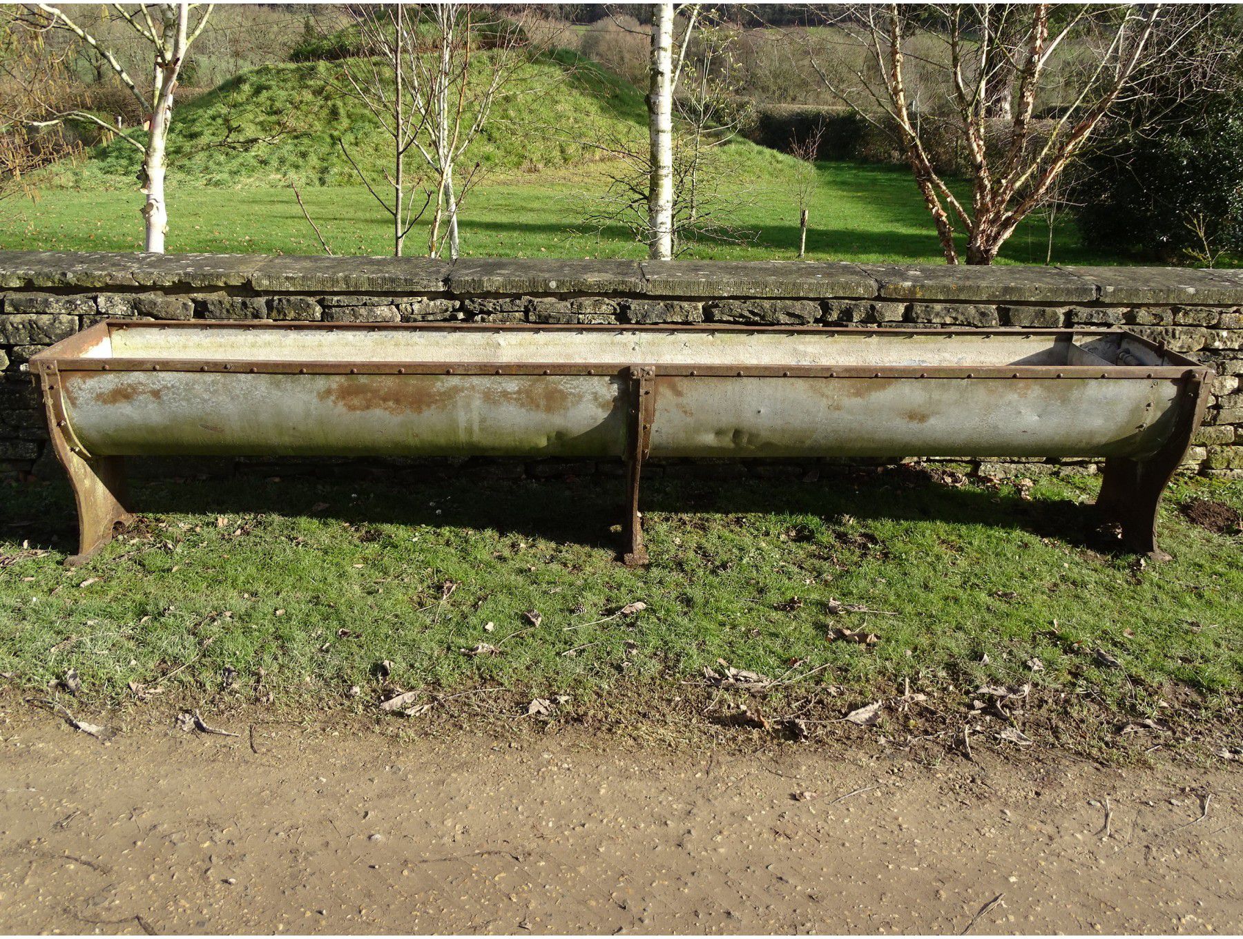 Long Galvanised Iron Trough|