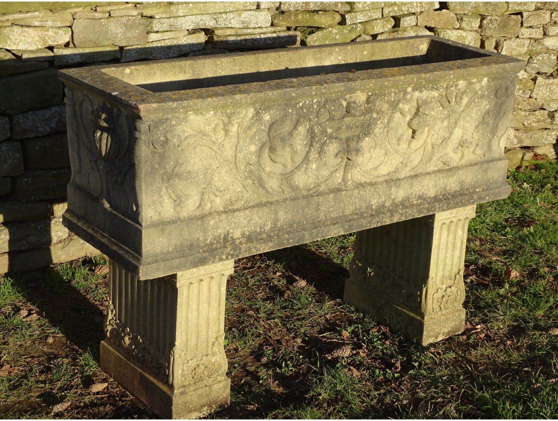 Weathered Haddonstone Trough|