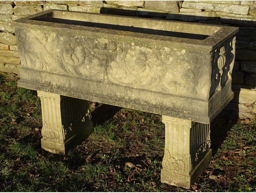 Weathered Haddonstone Trough|